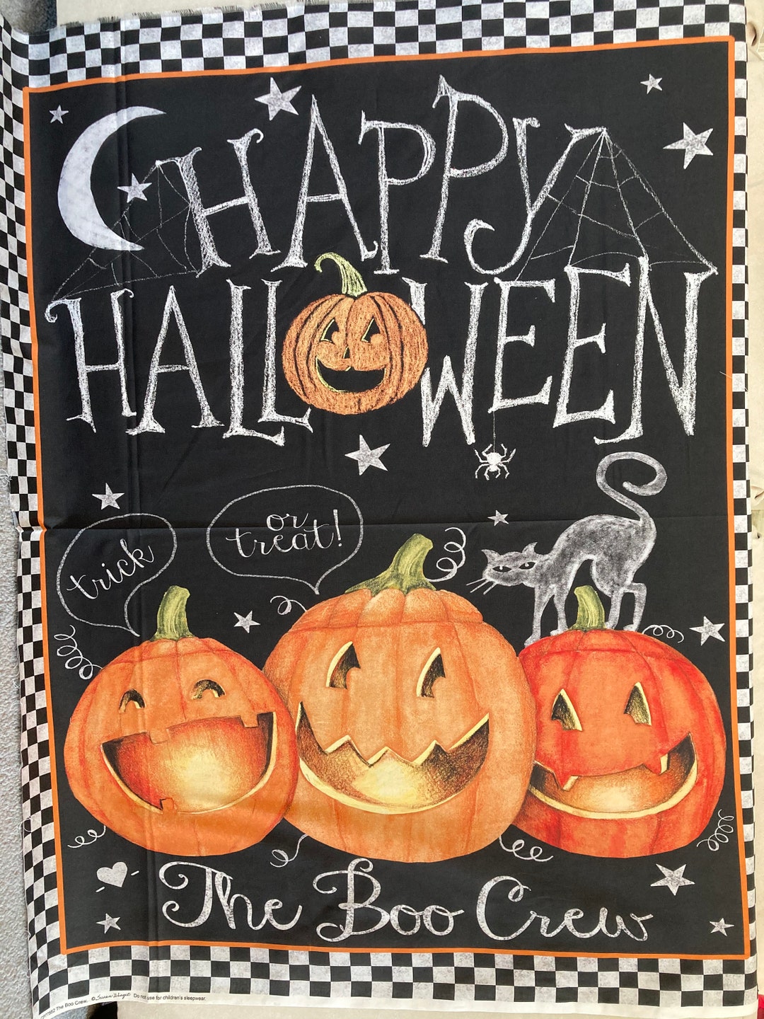 PANEL - Happy Halloween Boo Crew Quilt Panel Only is 36" X 44" by Susan ...