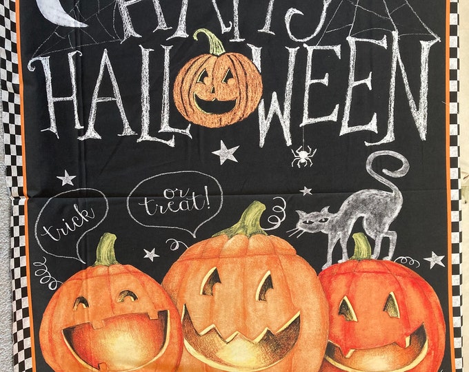 PANEL - Happy Halloween Boo Crew Quilt Panel Only is 36" X 44" by Susan ...