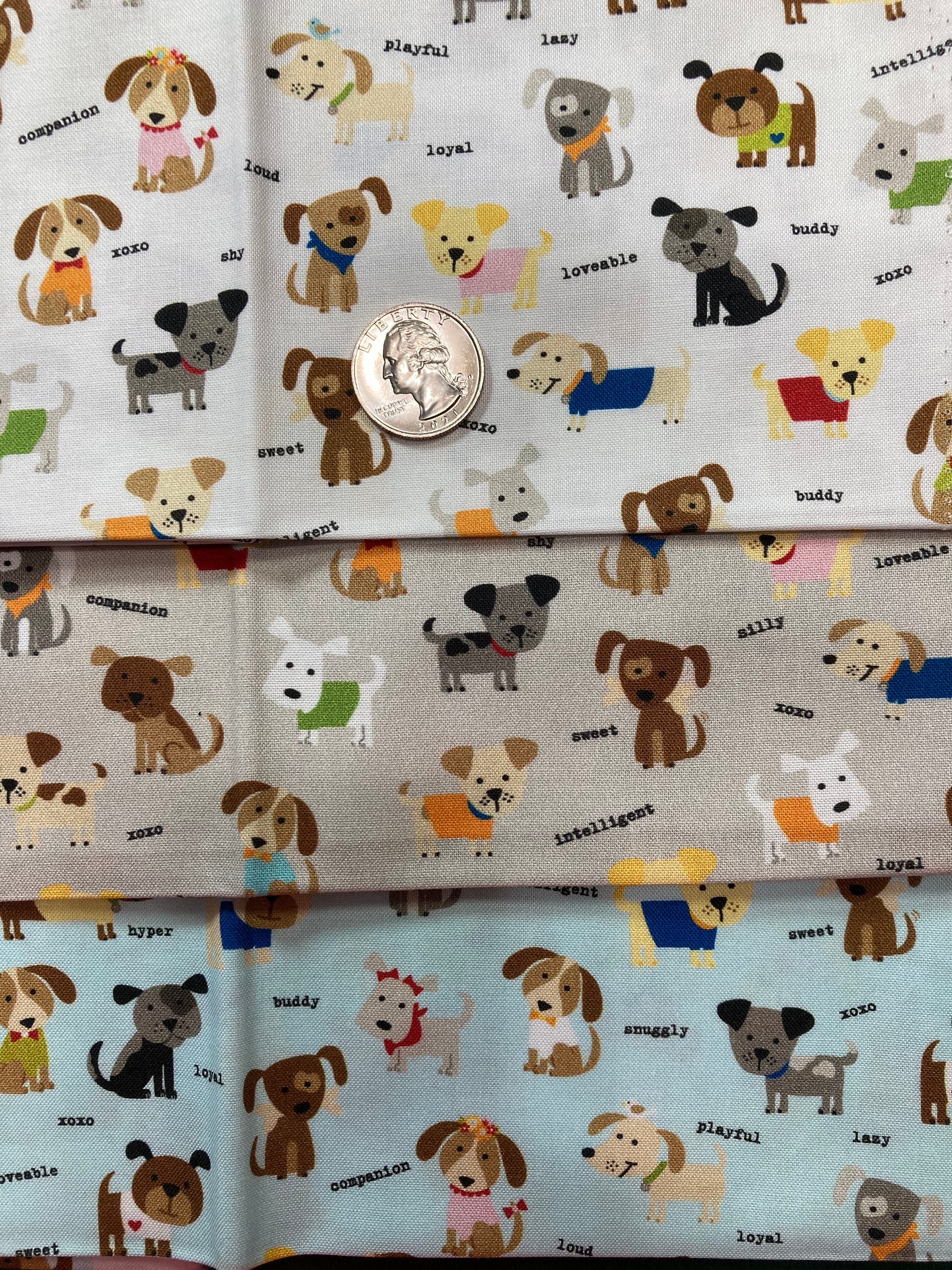 Dogs and Words From Cooper the Dog Collection by Riley Blake Designs ...
