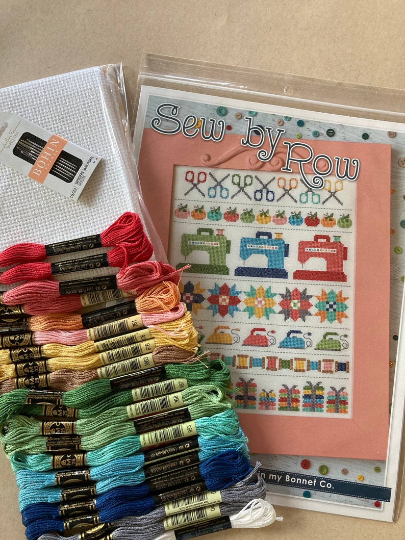 Sew by Row Counted Cross Stitch Kit by Lori Holt, Adapted From Sew by ...