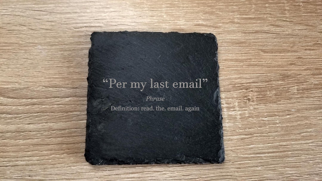 Custom Office Email Definition Slate Coaster: Funny Coworker Gift - Etsy