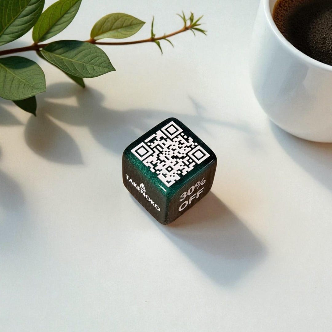 Custom QR Code D6 Dice or Business Logo/social Media, Personalize 1 or ...