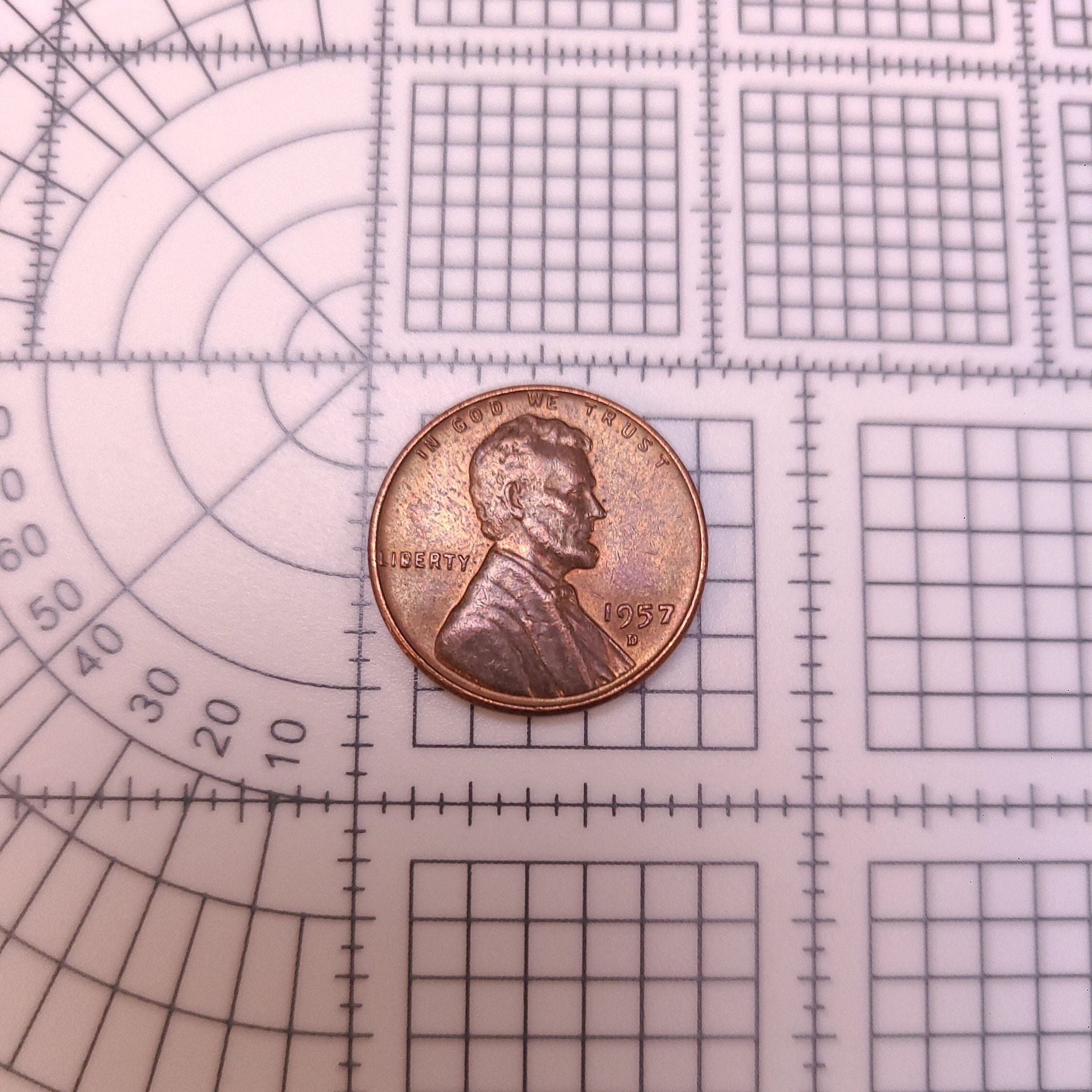 Cud Error Coin 1957 D Wheat Penny Red/brown - Etsy