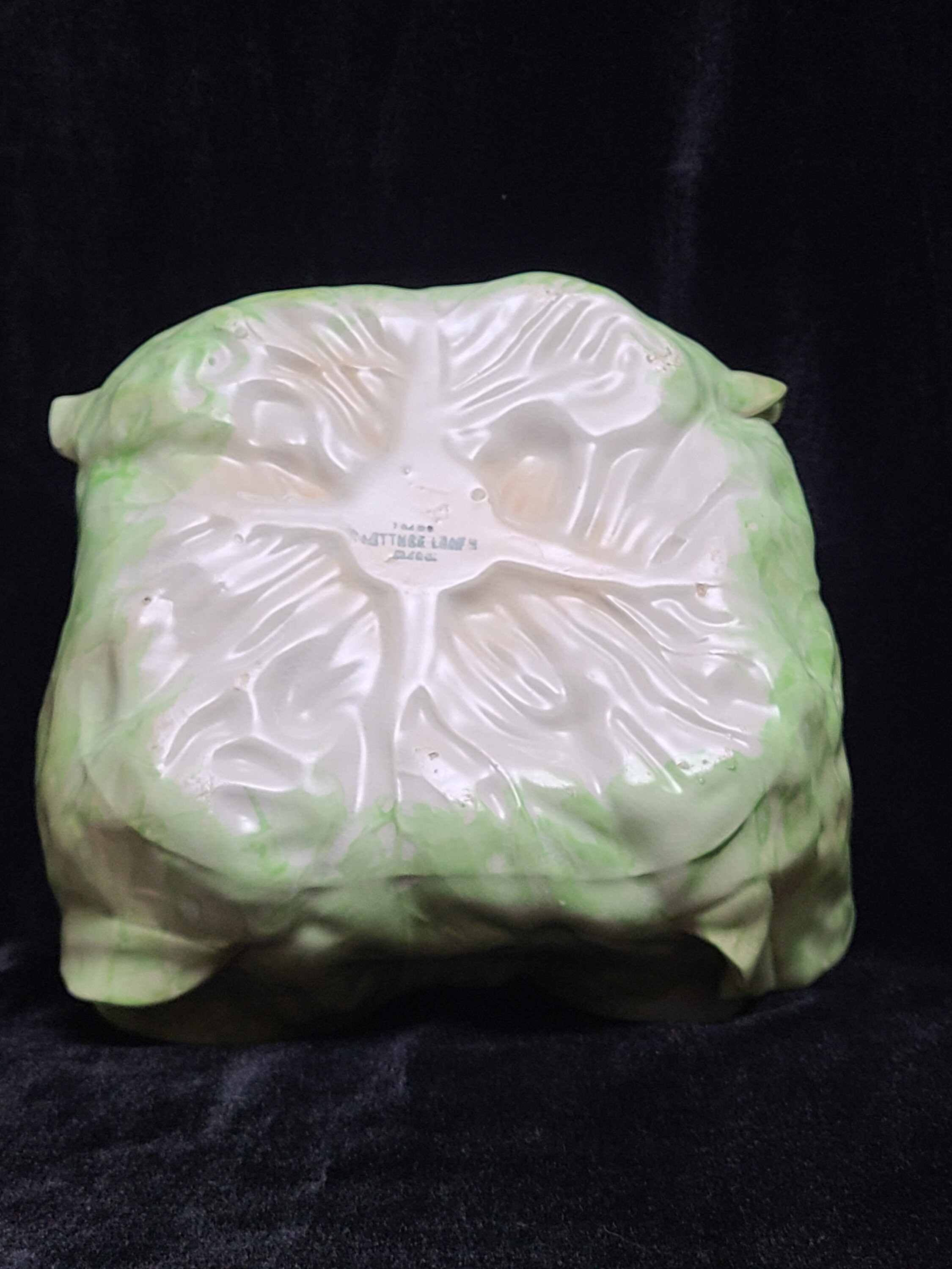 Scarce Antique Wannopee Lettuce Leaf Majolica Pitcher and Bowl (C. 1901 ...