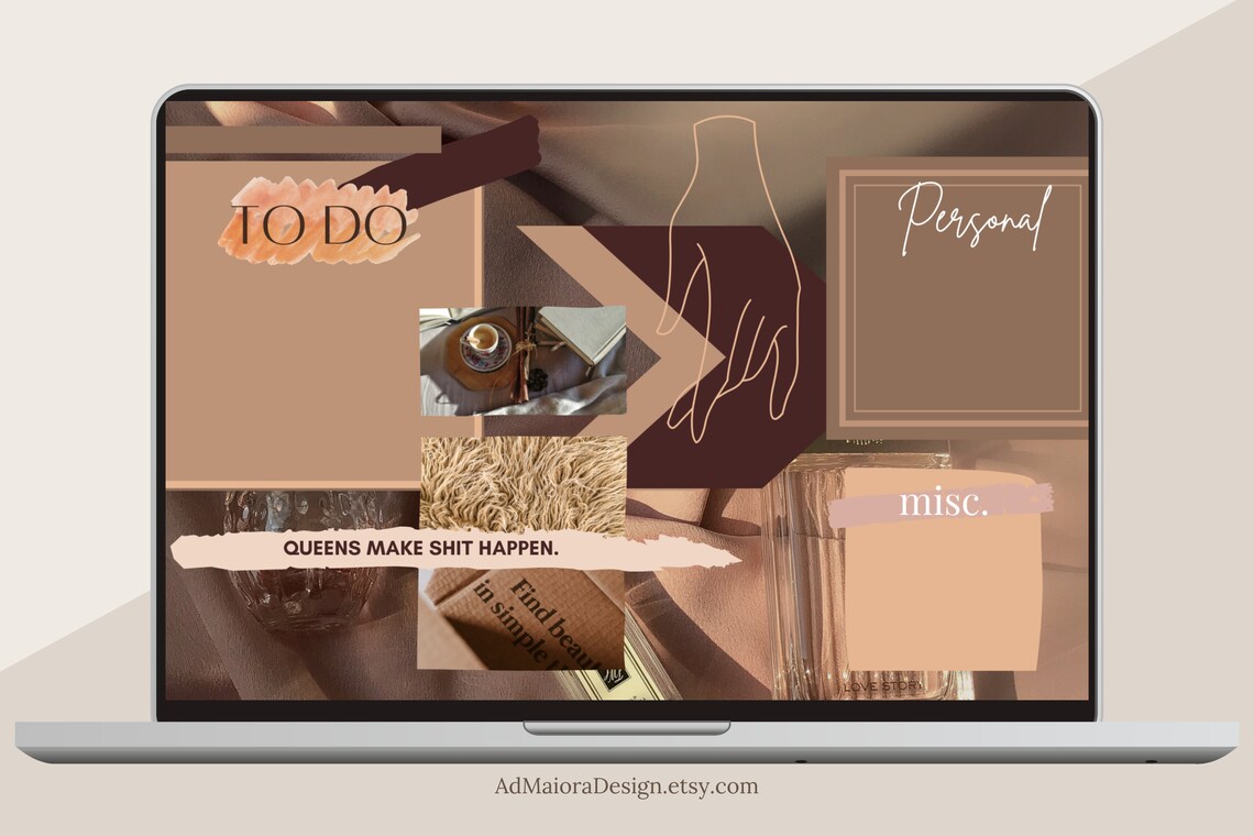 Desktop Wallpaper Organizer for Student and Professionals. Neutral ...