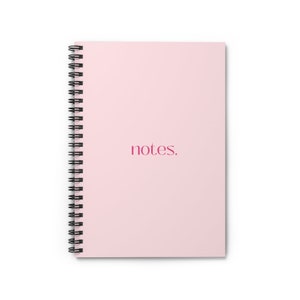 Pink Spiral Notebook - Ruled Line Notebook - Fun College Ruled Notebook ...