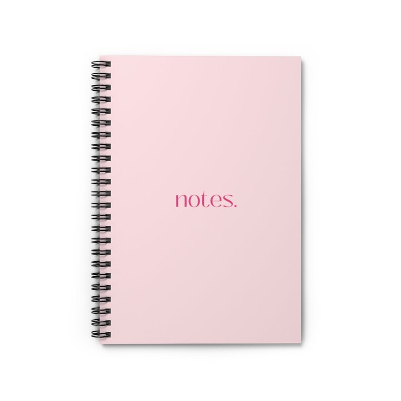 Pink Spiral Notebook - Ruled Line Notebook - Fun College Ruled Notebook ...