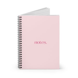 Pink Spiral Notebook - Ruled Line Notebook - Fun College Ruled Notebook ...