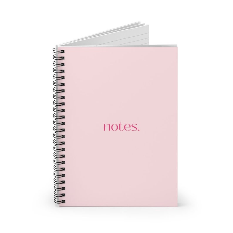Pink Spiral Notebook - Ruled Line Notebook - Fun College Ruled Notebook ...