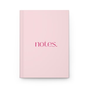 Hardcover Ruled Journal - Pastel Pink Notebook - Lined Notebook ...