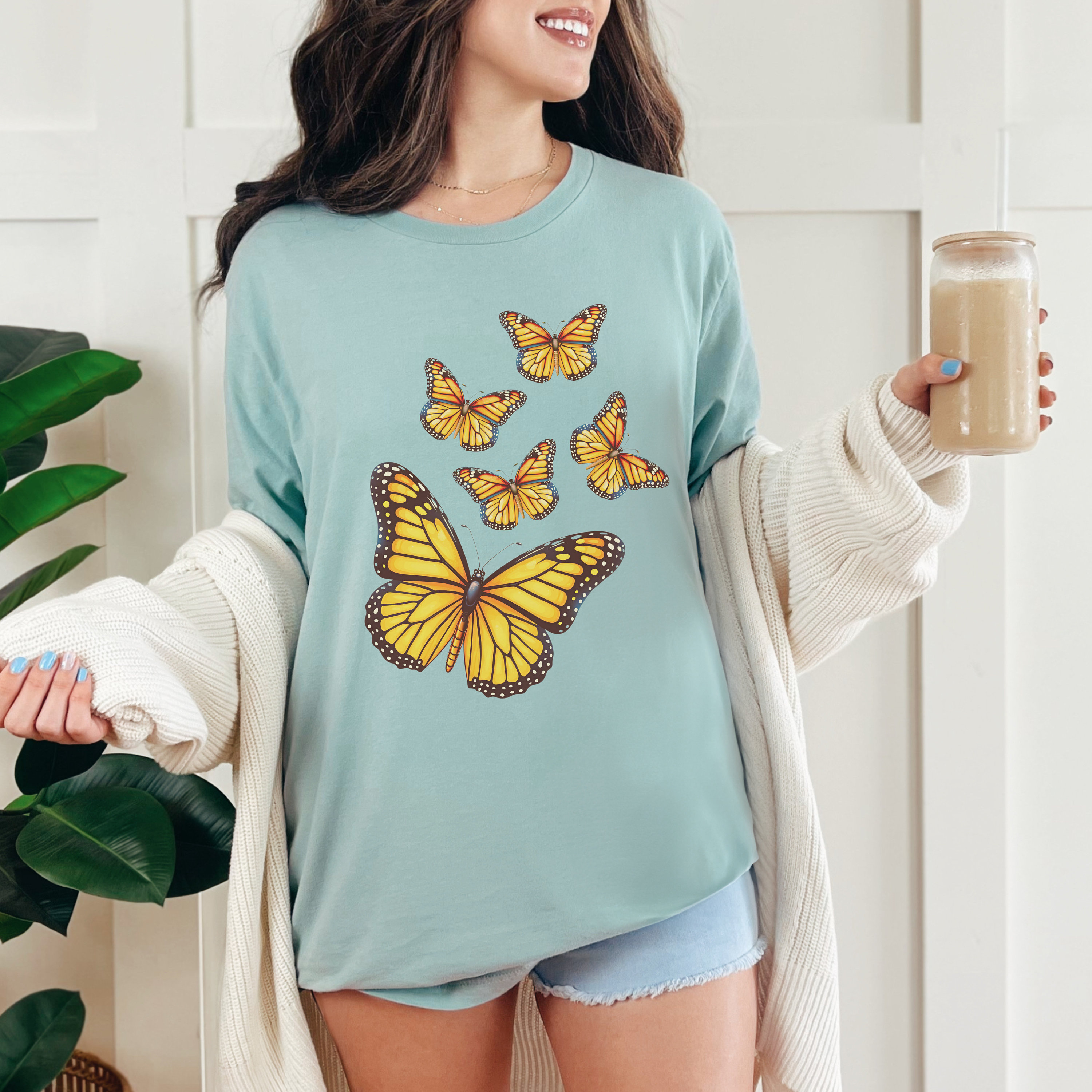 Monarch Butterfly Shirt, Spring Women Shirt, Summer T-shirt ...