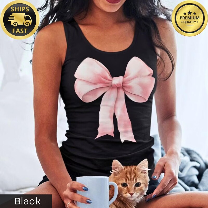 Tank Top With Bow - Etsy
