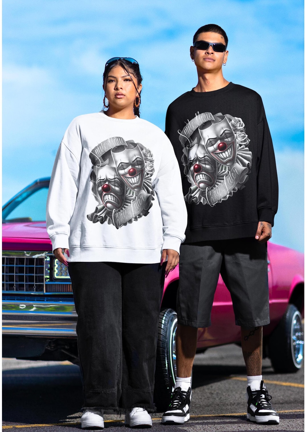 Smile Now Cry Later Sweatshirt, Chicano Cholo Sweatshirt, Lowrider Art ...