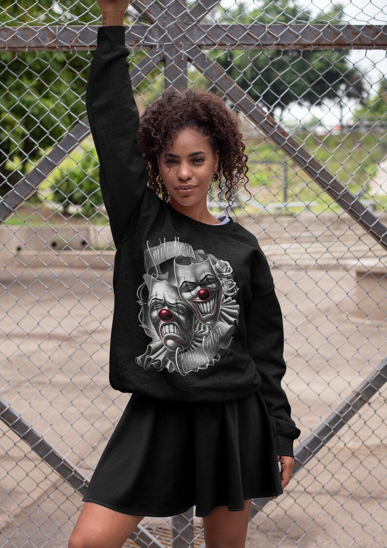 Smile Now Cry Later Sweatshirt, Chicano Cholo Sweatshirt, Lowrider Art ...