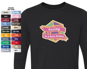 Crying is a Free Action Sticker - Etsy