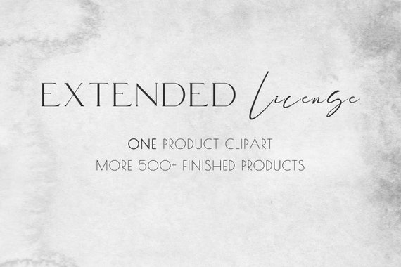Extended License for One Product Clipart - Etsy