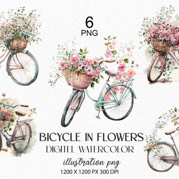 Bicycle Watercolor - Etsy