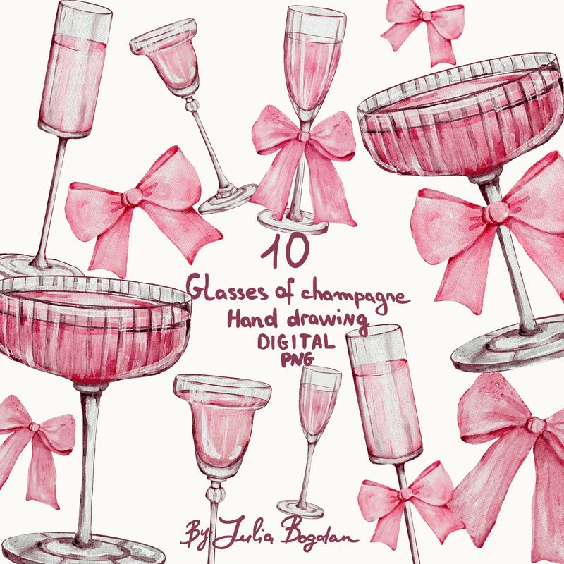 Painted Bow Glasses - Etsy