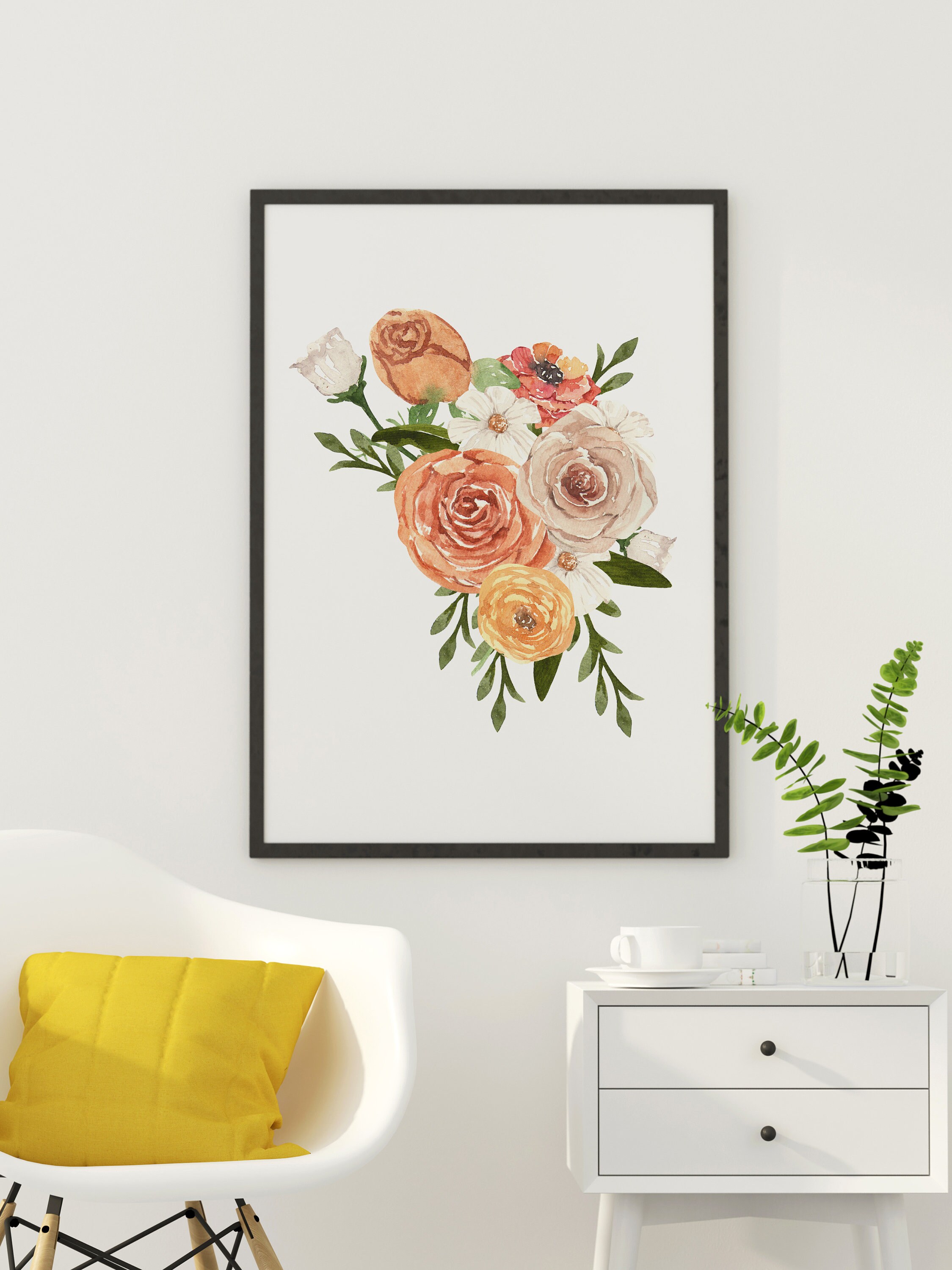 Clipart Autumn Watercolor Flower Bouquets. Set of Bouquets | Etsy