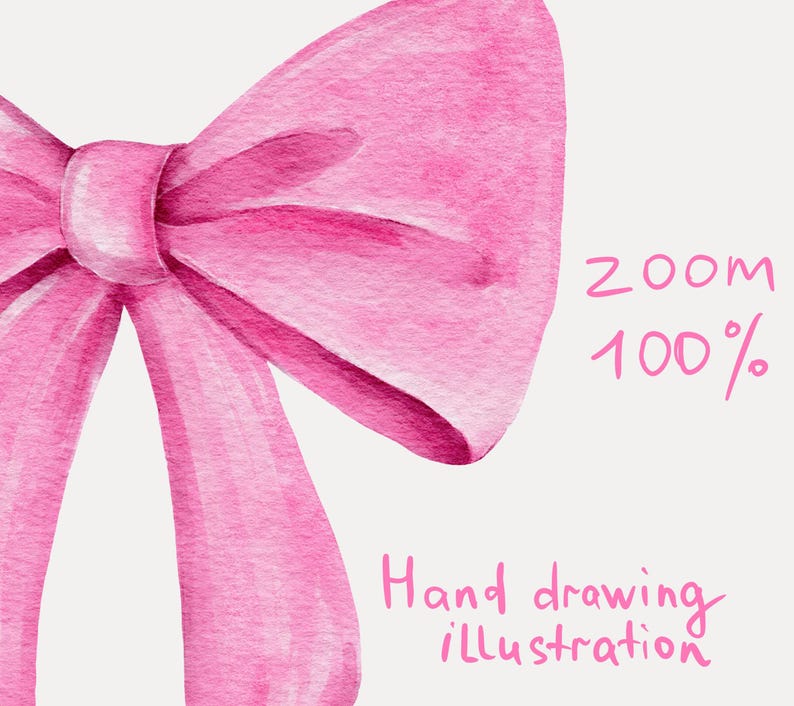 Hand-painted Pink Bows Watercolor Clipart PNG, Cute Bow Illustrations ...