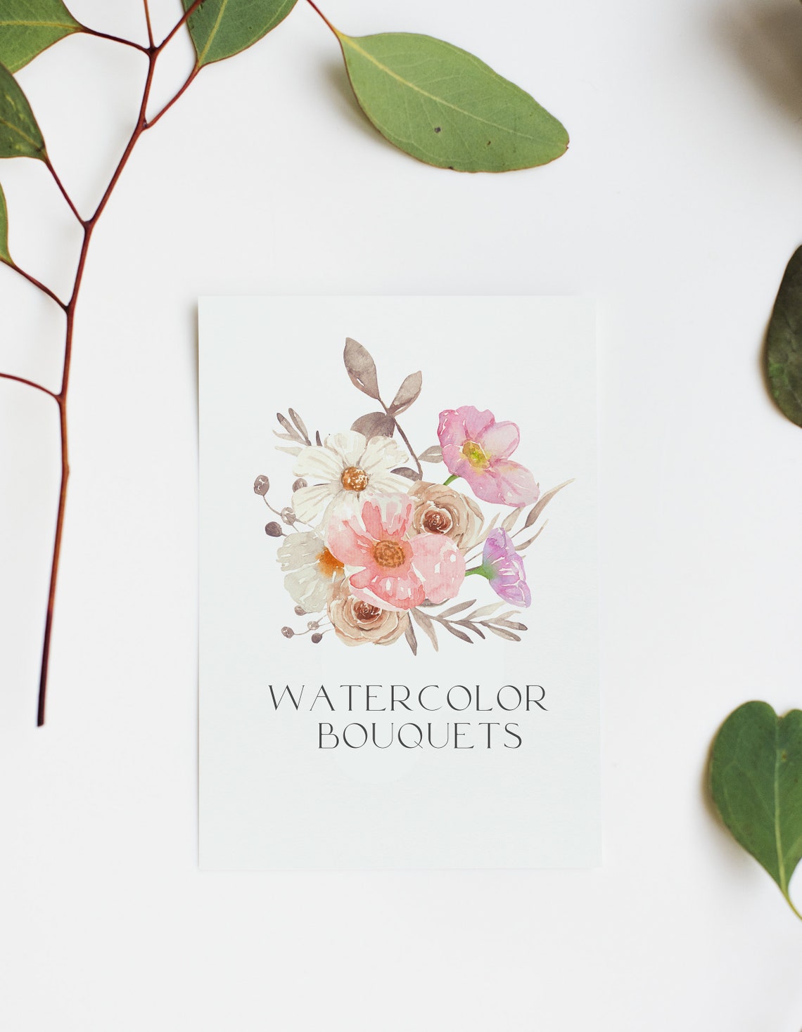 Clipart Autumn Watercolor Flower Bouquets. Set of Bouquets | Etsy