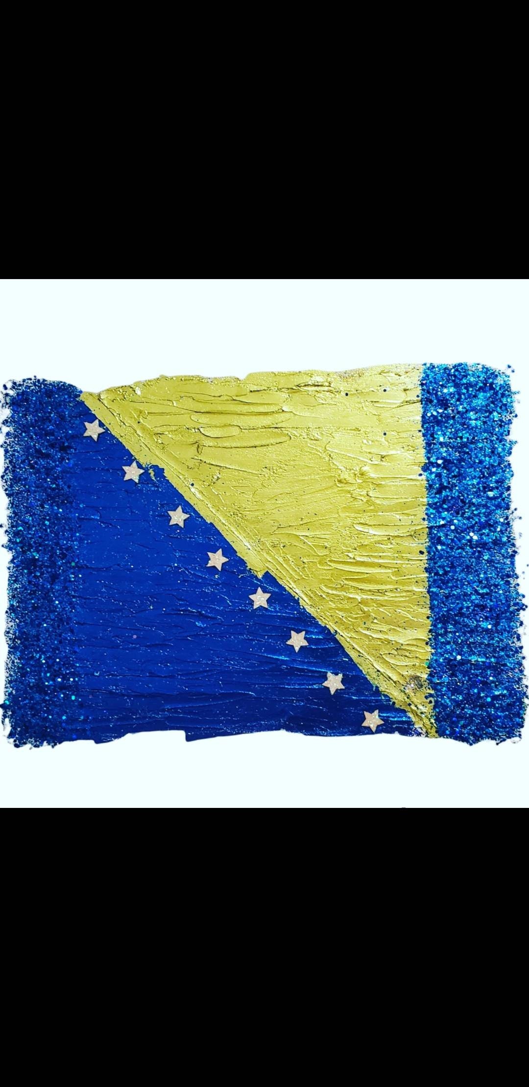 Bosnia and Herzegovina Flag, Bosnia Art, Bosnia Canvas Painting, Bosnia ...