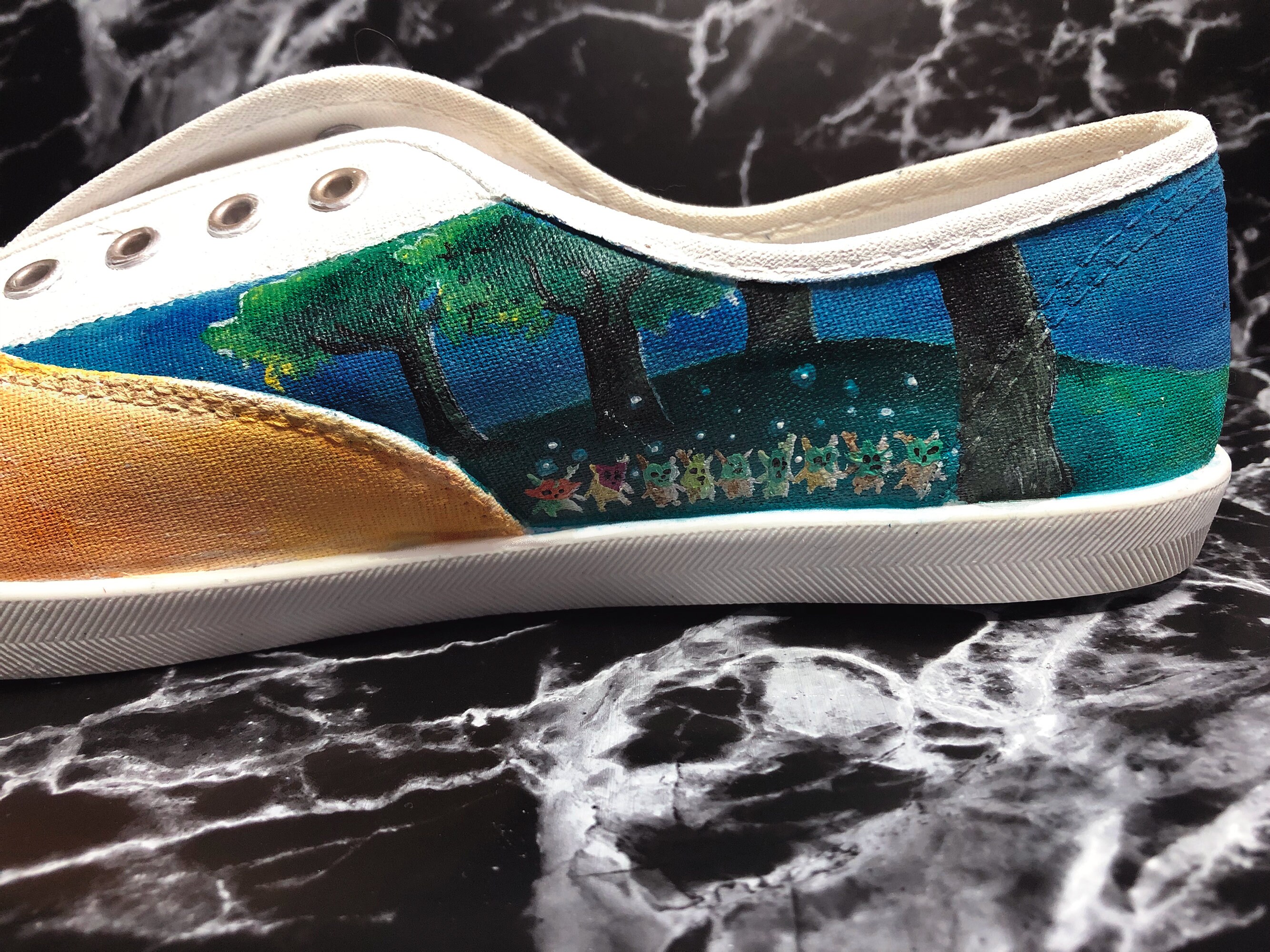 Legends of Zelda: Breath of the Wild Shoes- Custom Painted- EXAMPLE - Etsy