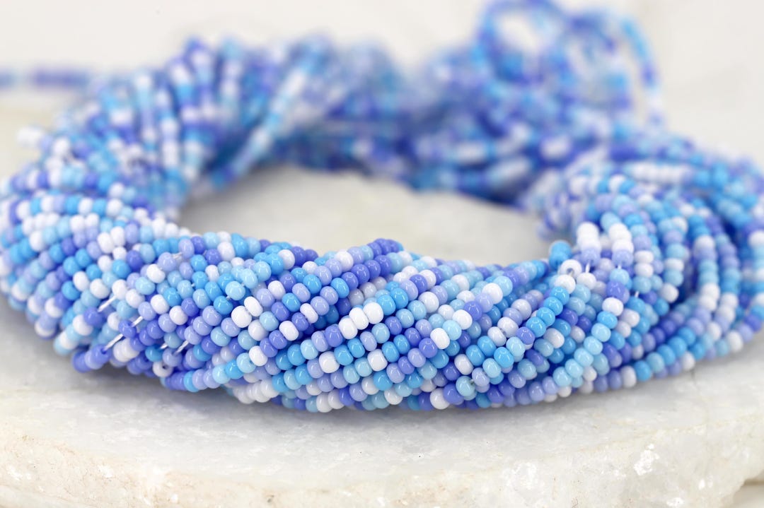 1 Meter Mix Multicolour Seed Bead Strands, 11/0 (2.2mm) Colorful Czech ...