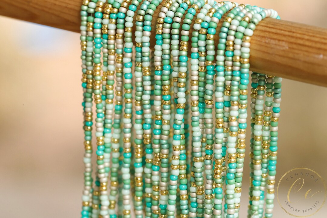 1 Meter Mix Multicolour Seed Bead Strands, 11/0 (2.2mm) Colorful Czech ...