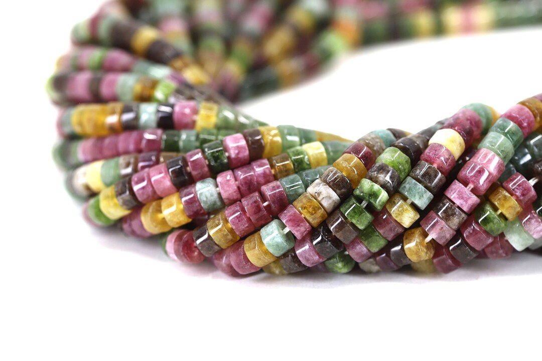 6x3mm Multicolor Jade Heishi Disc Rondelle Beads / NSH6-01 - Etsy