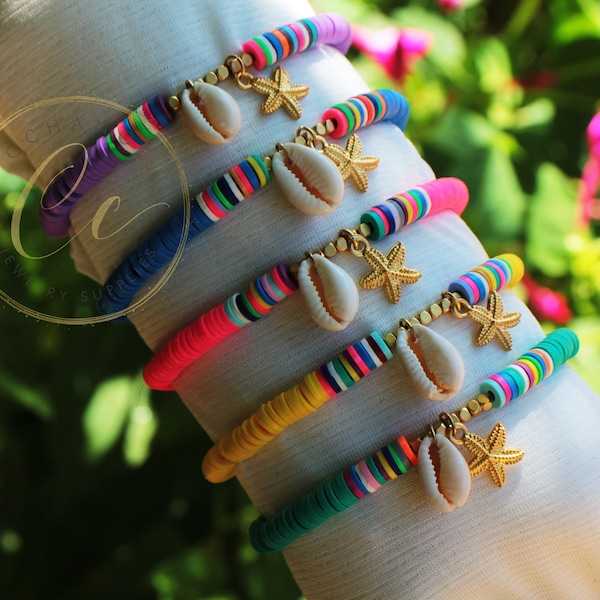 Shell Charm Bracelet - Etsy