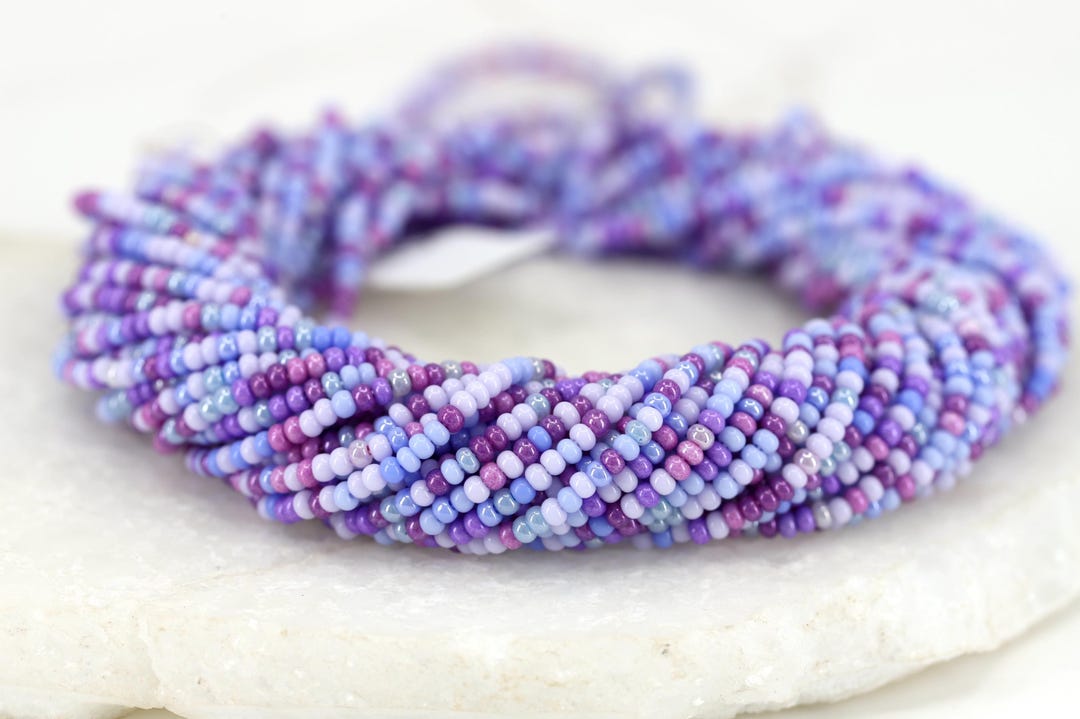 1 Meter Mix Multicolor Seed Bead Strands, 11/0 (2.2mm) Colorful Czech ...