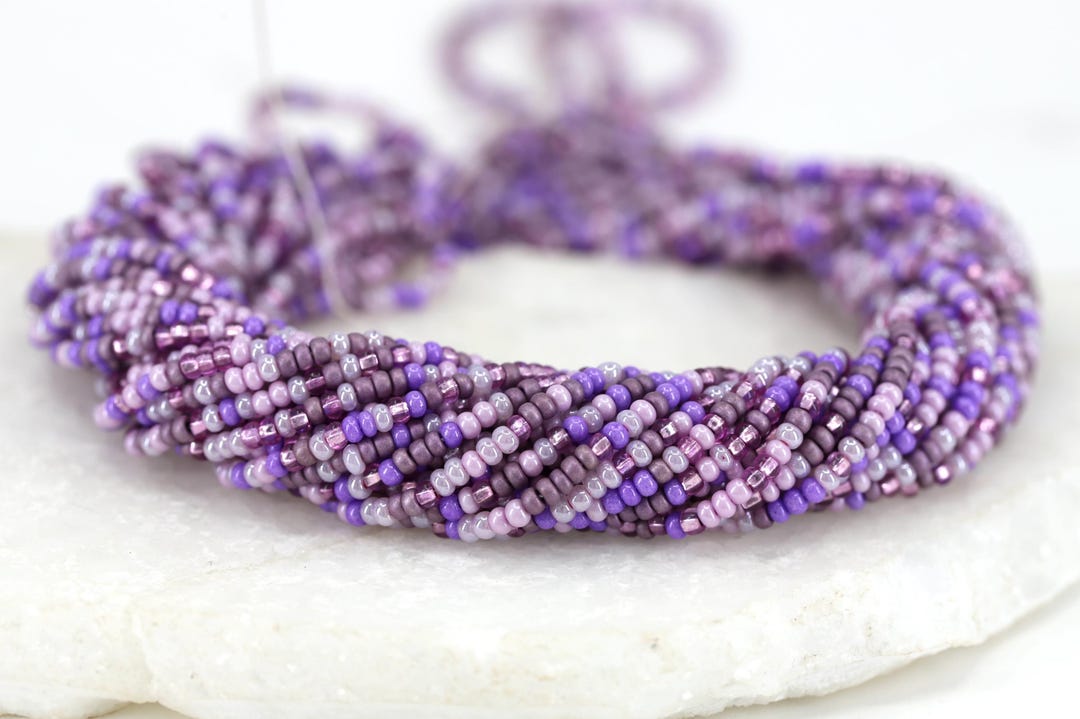 1 Meter Mix Multiolour Seed Bead Strands, 11/0 (2.2mm) Colorful Czech ...