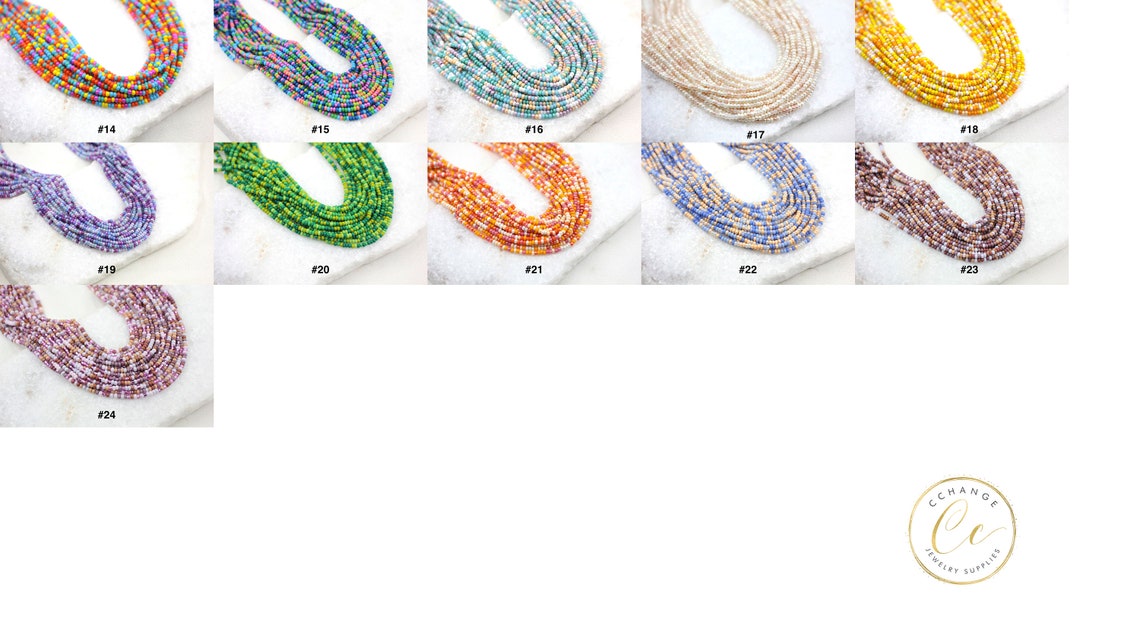 Multi Colored Seed Bead Bracelet With Gold Chain Multi Strand - Etsy
