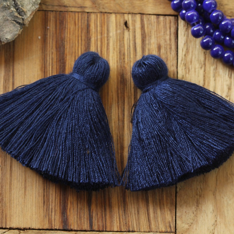 Navy Blue Tassels - Etsy