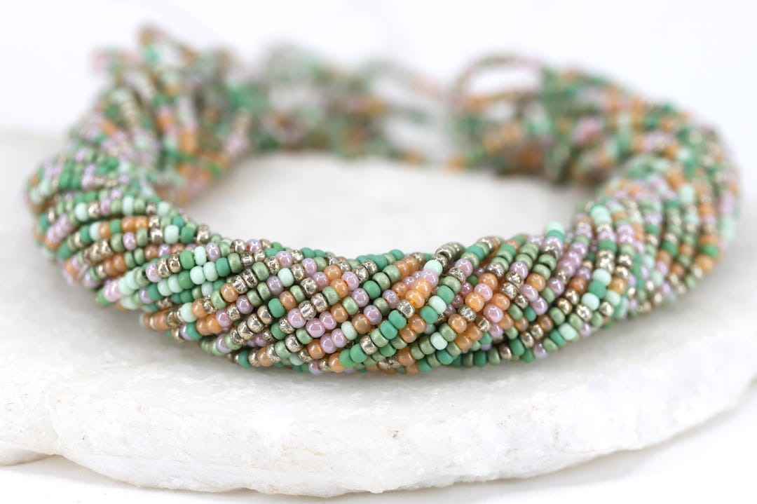 1 Meter Mix Multicolour Seed Bead Strands, 11/0 (2.2mm) Colorful Czech ...