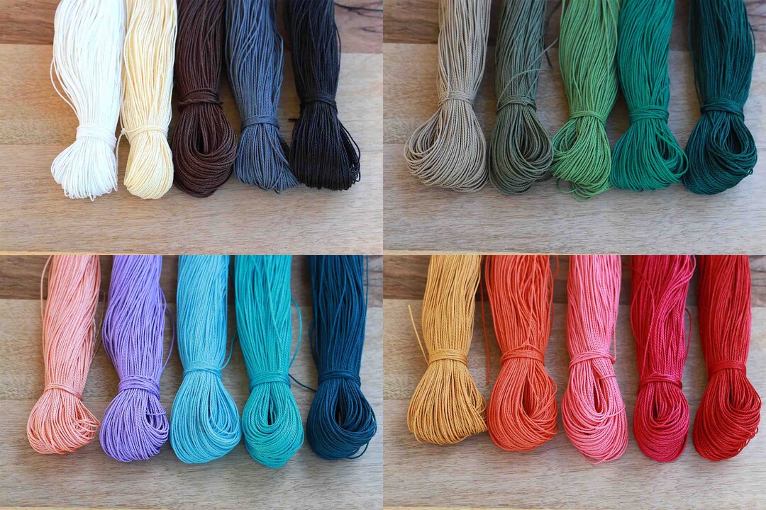 1mm Braided Wax Cord, 10 Meters (33 Ft) Knotting DIY Macrame Cord ...