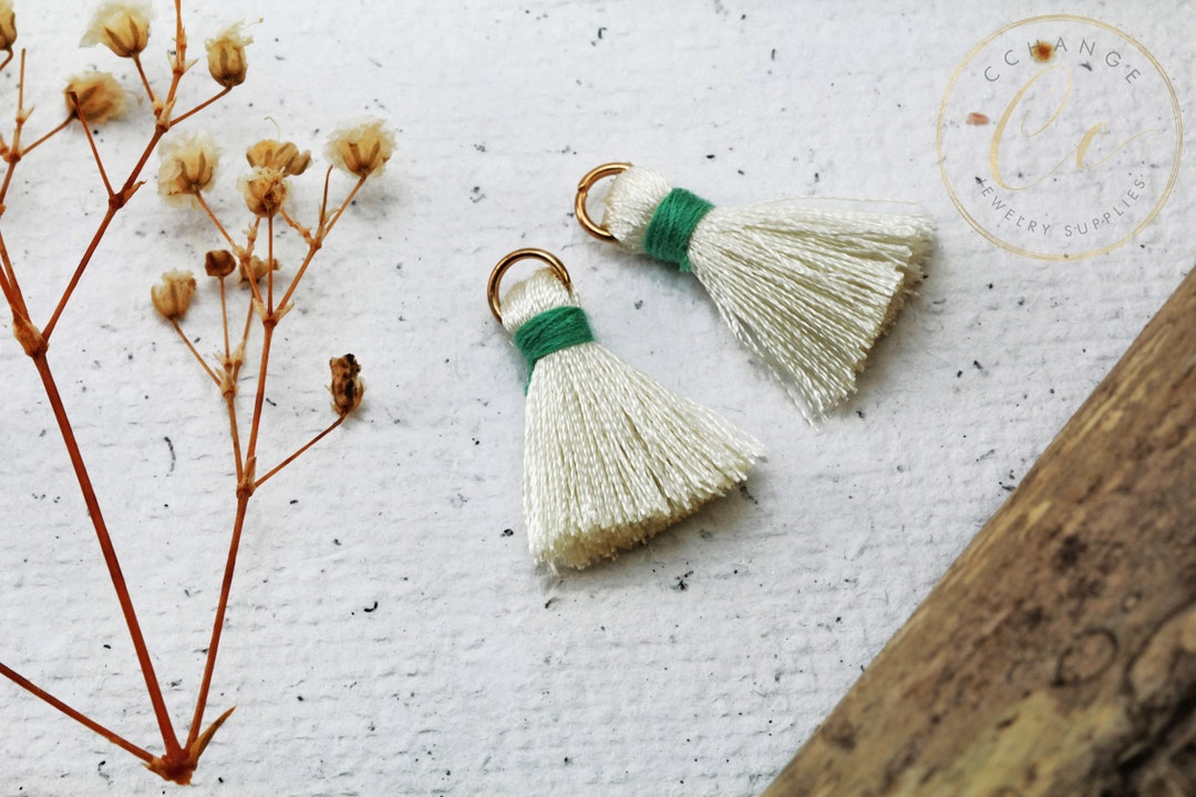 Cream Mini Tassels, 2.5cm Boho Style Earring Tassels, Decorative Tassel ...