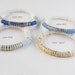 Stacking Heishi Bracelets, Gold Heishi Disc Beaded Bracelet, Bohemian Blue Shades Heishi ...