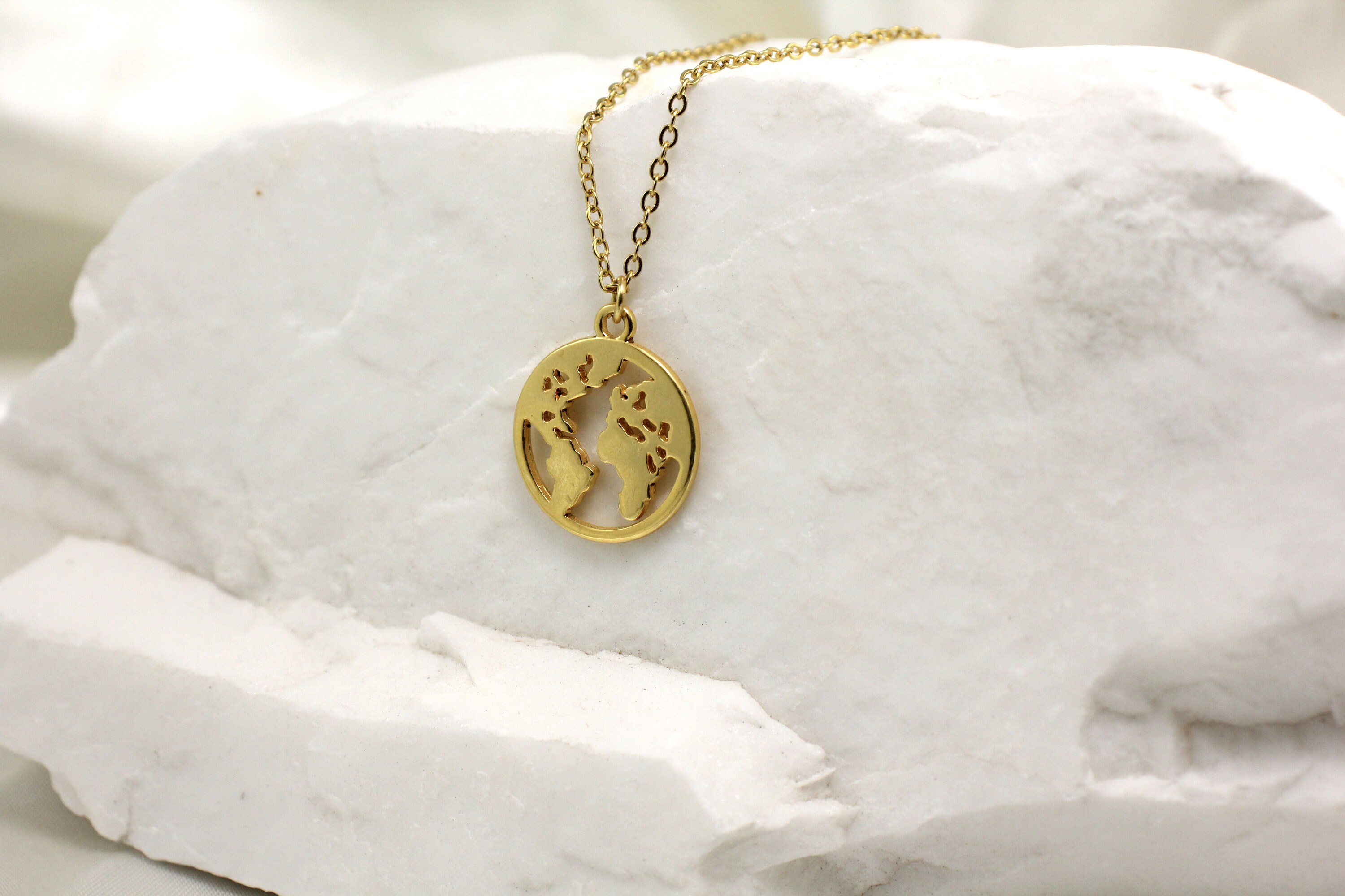 Gold Plated World Map Pendant 21mm Metal World Globe Pendant - Etsy