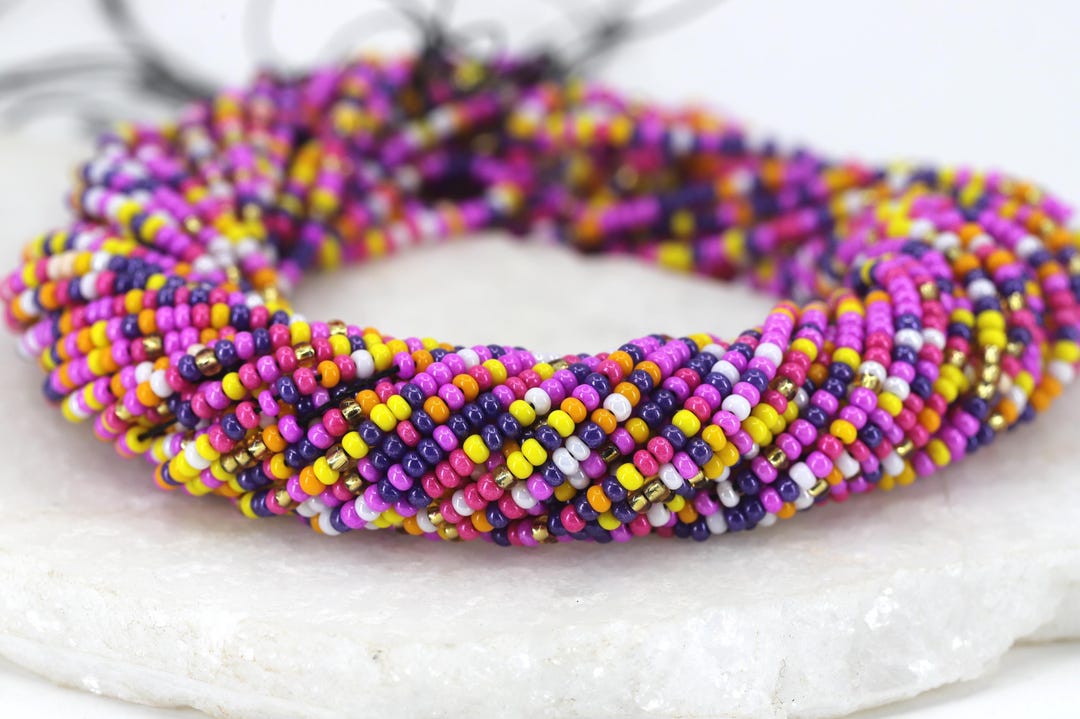 1 Meter Mix Multicolour Seed Bead Strands, 11/0 (2.2mm) Colorful Czech ...