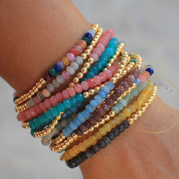 Stretch Gemstone Bracelets - Etsy