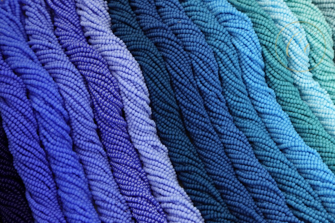 Blue Shades Czech Seed Bead Set 11/0 (2.2mm), 5 Hanks Select Your ...