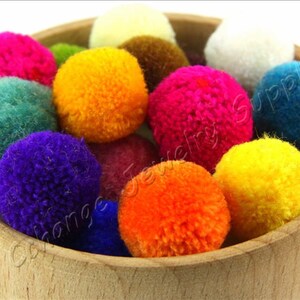 Saxe Blue Craft Pompom Trim 15mm Ball Round Cotton Handmade | Etsy