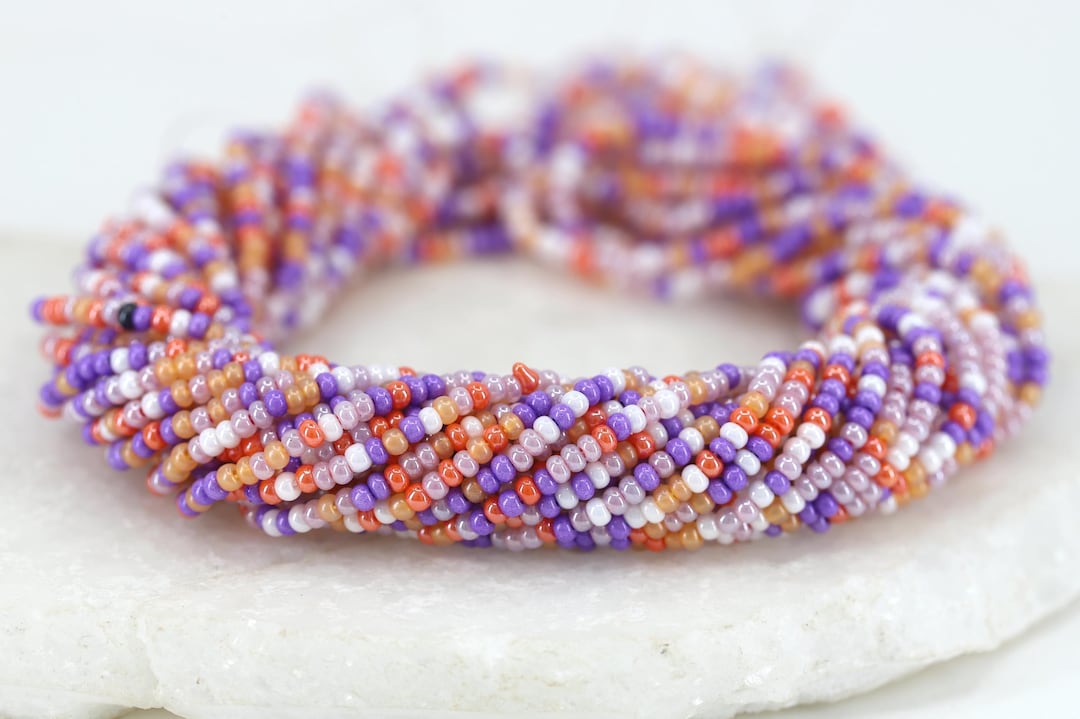 1 Meter Mix Multicolor Seed Bead Strands, 11/0 (2.2mm) Colorful Czech ...