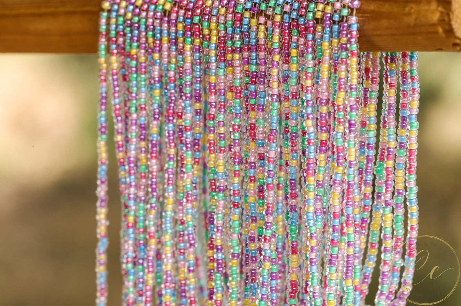 1 Meter Mix Transparent Multicolour Seed Bead Strands, 11/0 (2.2mm ...