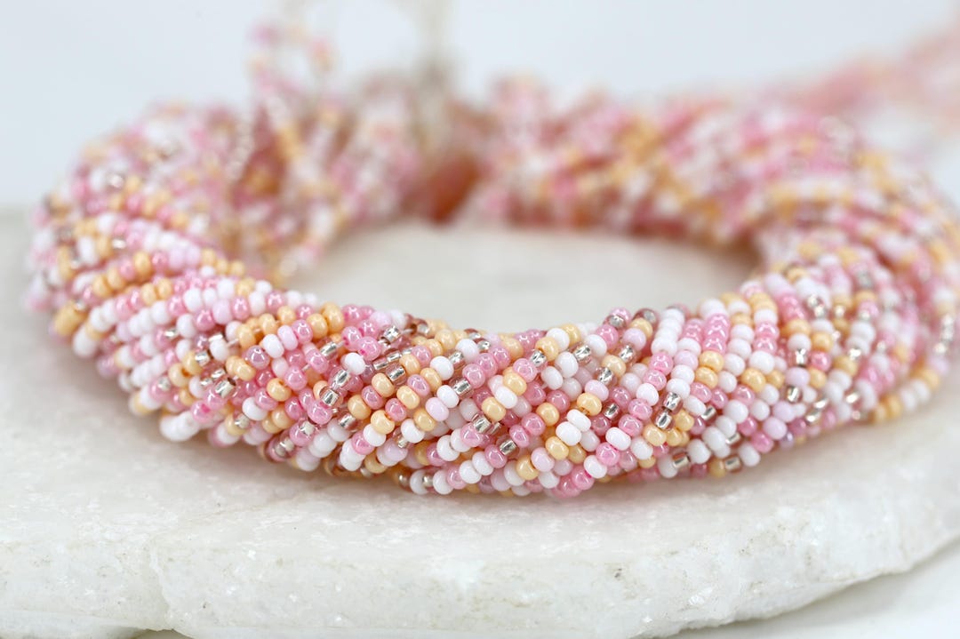 1 Meter Pink Mix Multicolour Seed Bead Strands, 11/0 (2.2mm) Colorful ...
