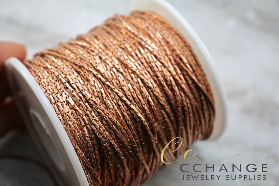 Raw Brass Snake Chain, 1mm Round Cobra Snake Jewelry Chain 2 Meters ...