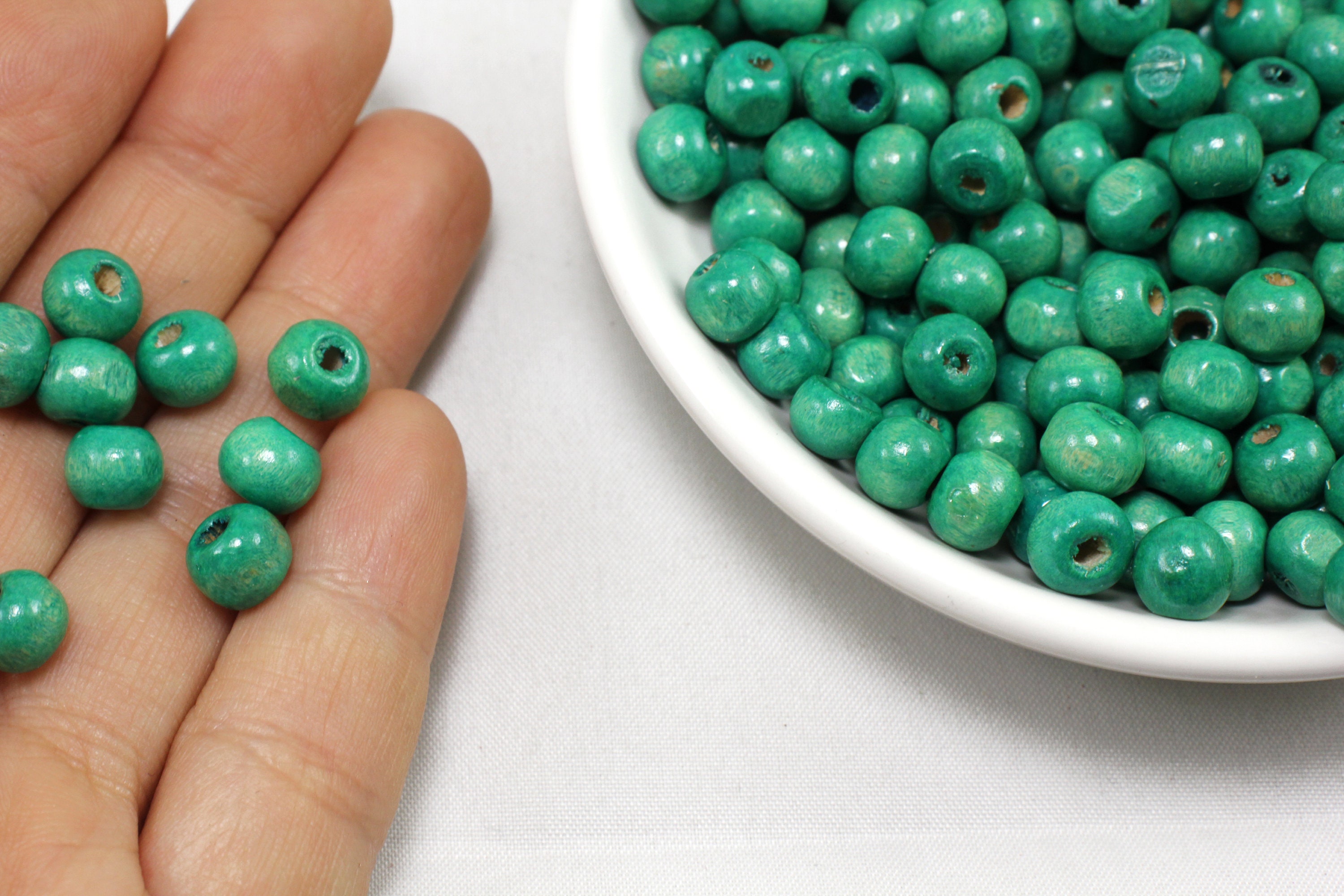 Bulk 7mm Round Wood Beads Natural Wood Dyed Beads 250 Pcs - Etsy Denmark