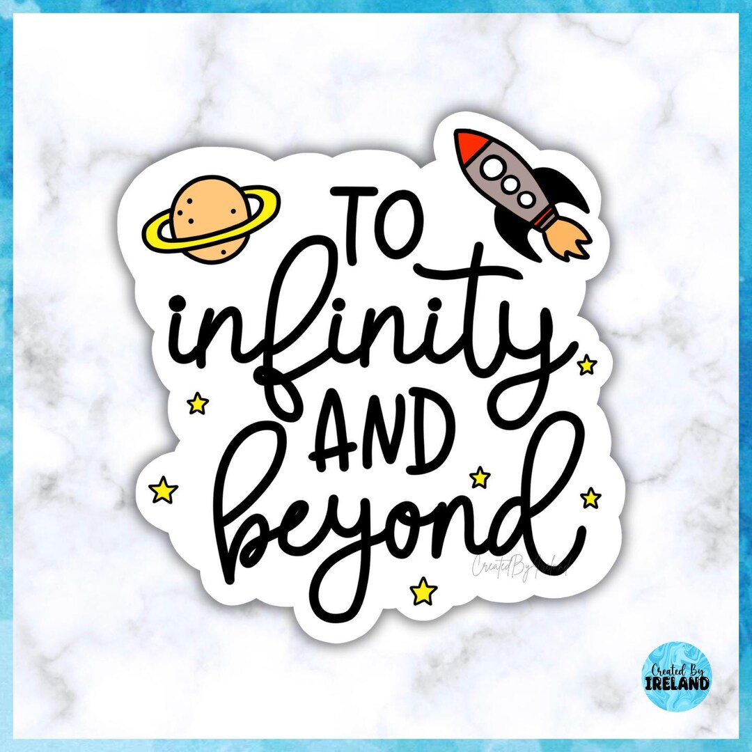 Infinity and Beyond Sticker Space Rocketship Galaxy Shooting Star - Etsy